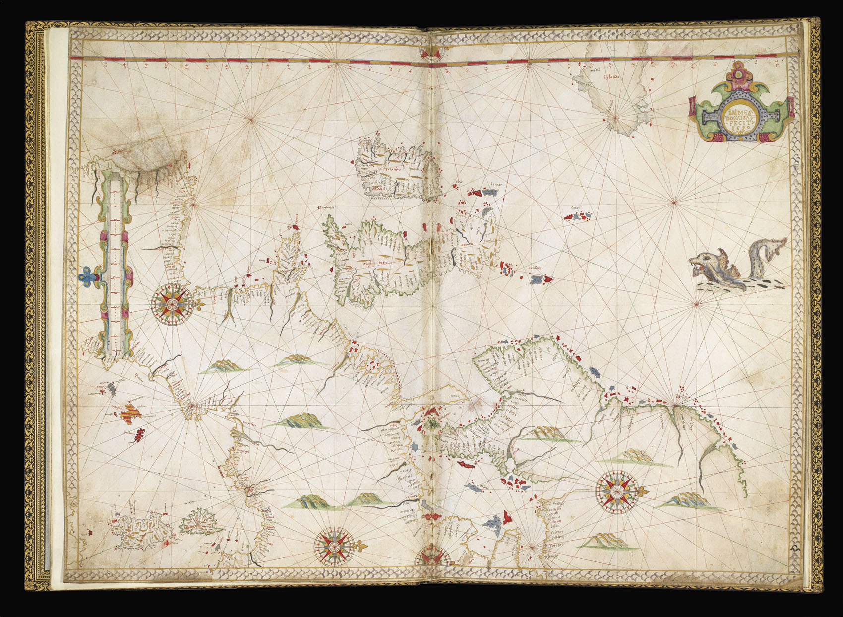 A rare portolan atlas showing the shift in focus from the Mediterranean ...