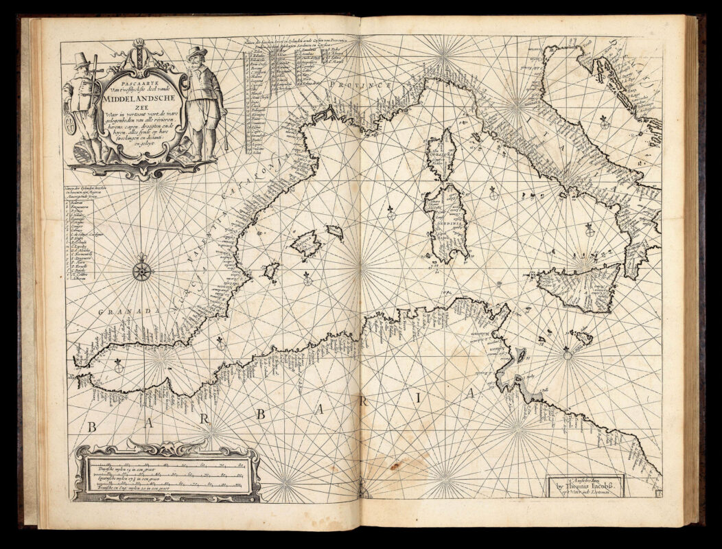 An unrecorded English edition of Lootsman’s pilot of the Mediterranean ...