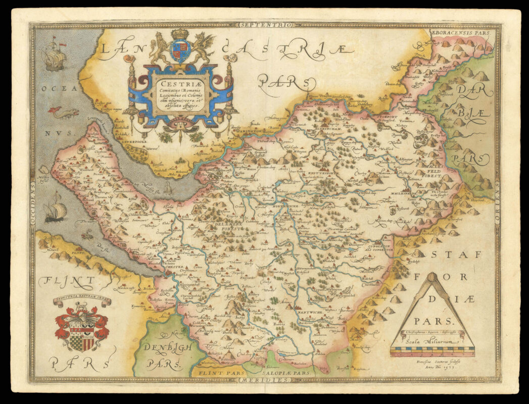 The first printed map of Cheshire - Daniel Crouch Rare Books