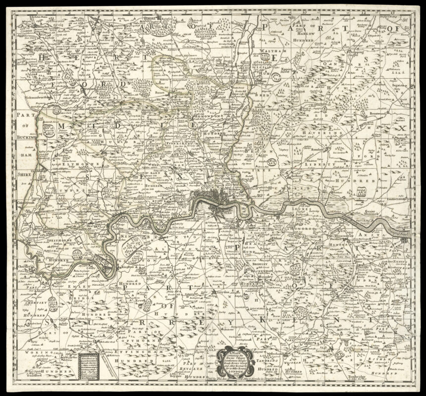 Separately issued map of London and the surrounding counties - Daniel ...