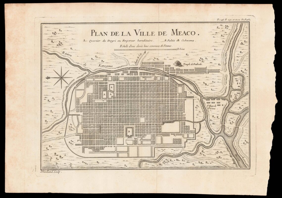 Plan of Kyoto from the first edition of ‘Histoire du Japon’ - Daniel ...