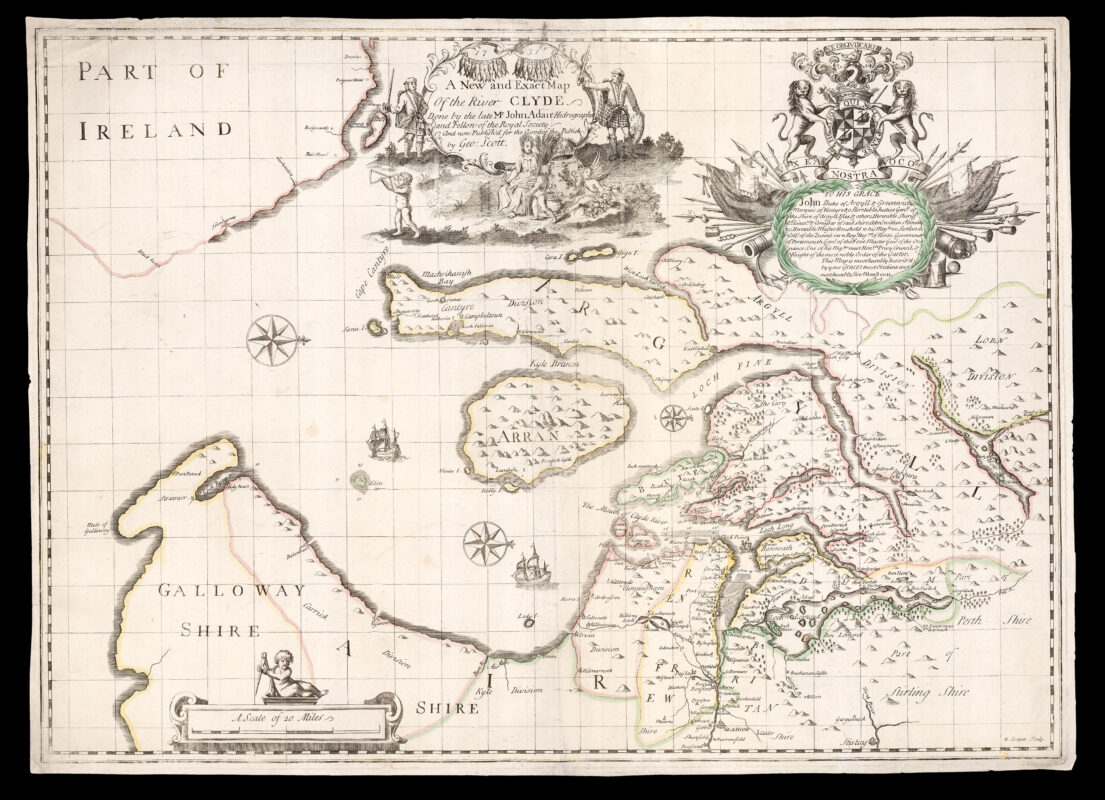 Rare map of the Clyde Estuary and South West Scotland - Daniel Crouch ...