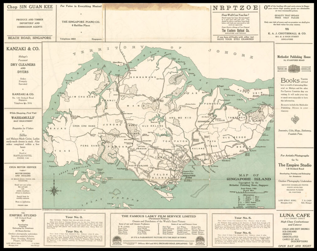 1920s Plan of Singapore - Daniel Crouch Rare Books