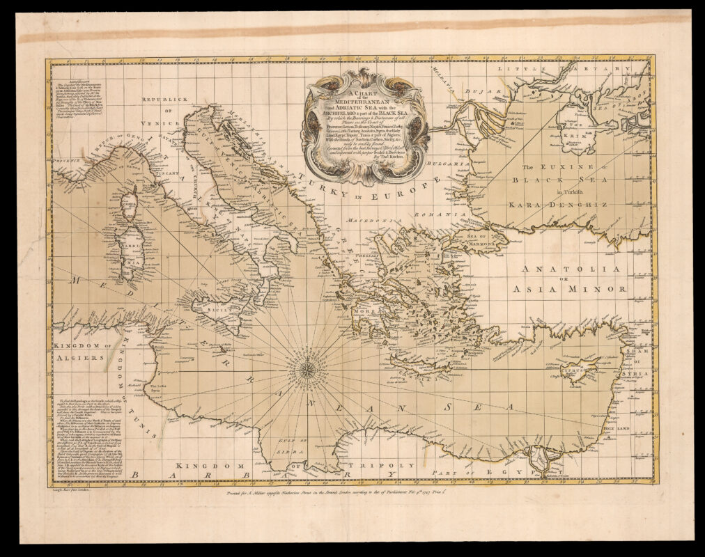 Kitchin's separately issued chart of Eastern Mediterranean - Daniel ...
