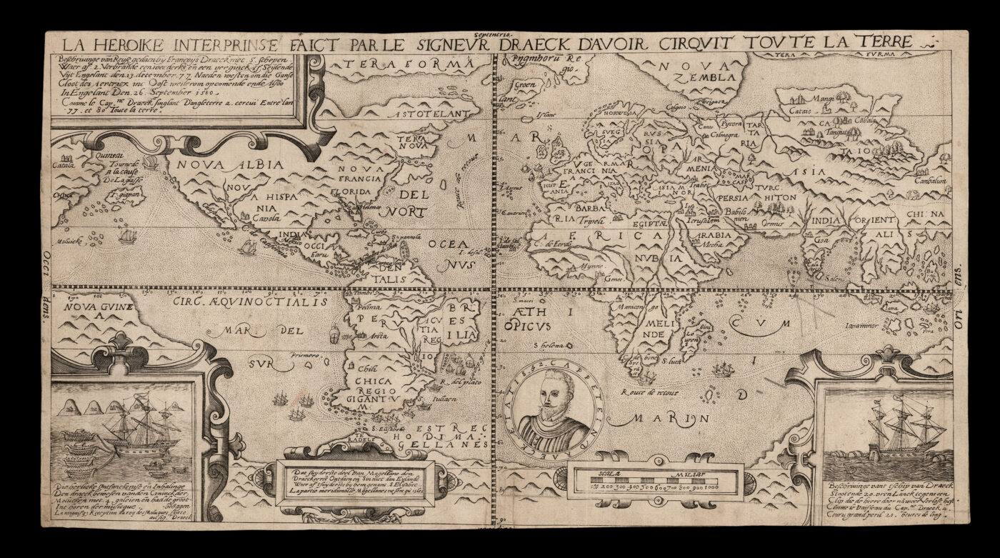 One of the earliest maps to depict Drake's circumnavigation - Daniel ...