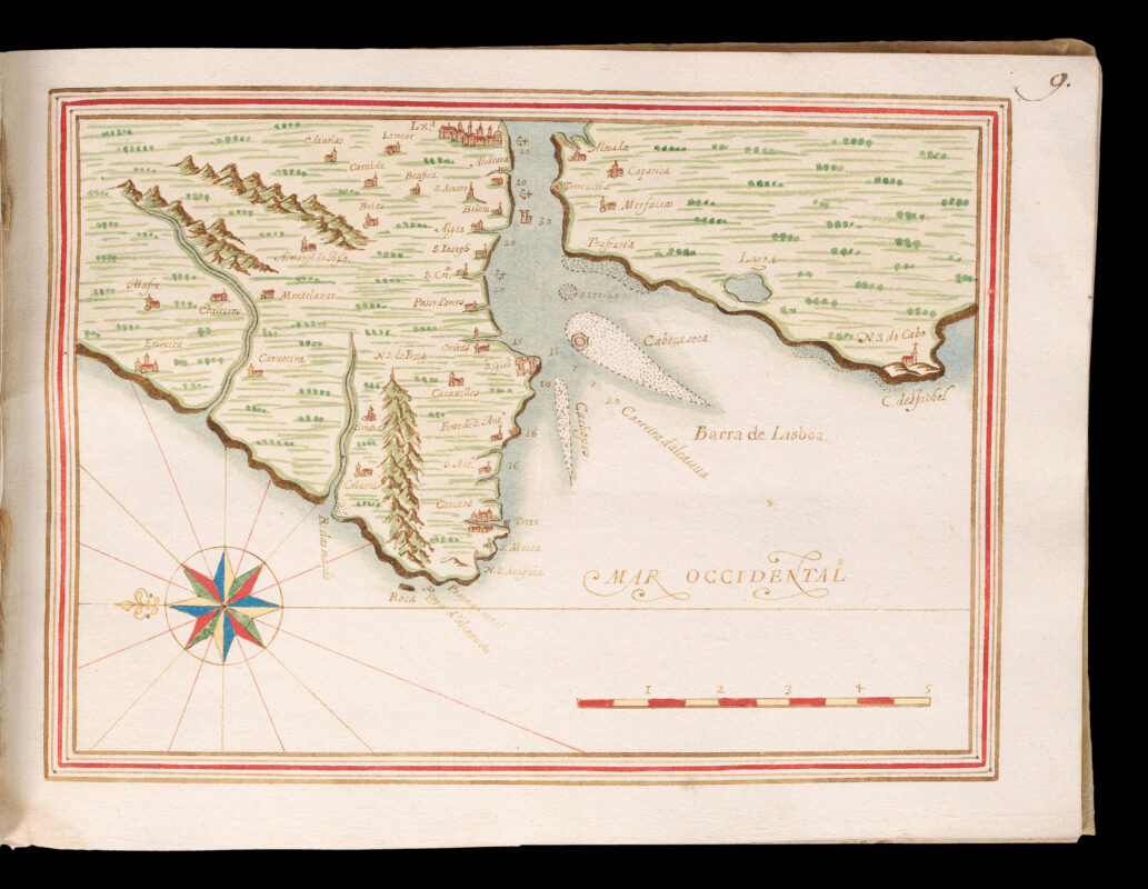 Beautiful Portolan of the Portuguese Coast - Daniel Crouch Rare Books