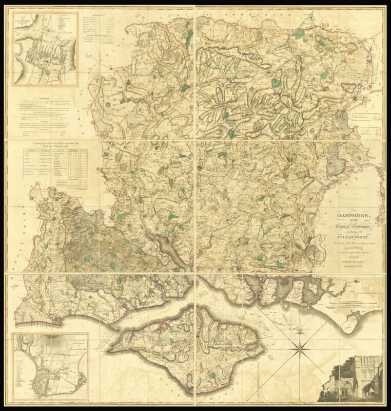 Hampshire – Milne’s rare large-scale map of Hampshire - Daniel Crouch ...