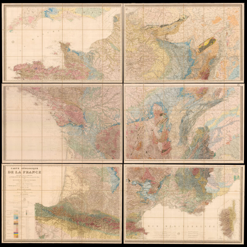 The first complete geological map of France - Daniel Crouch Rare Books