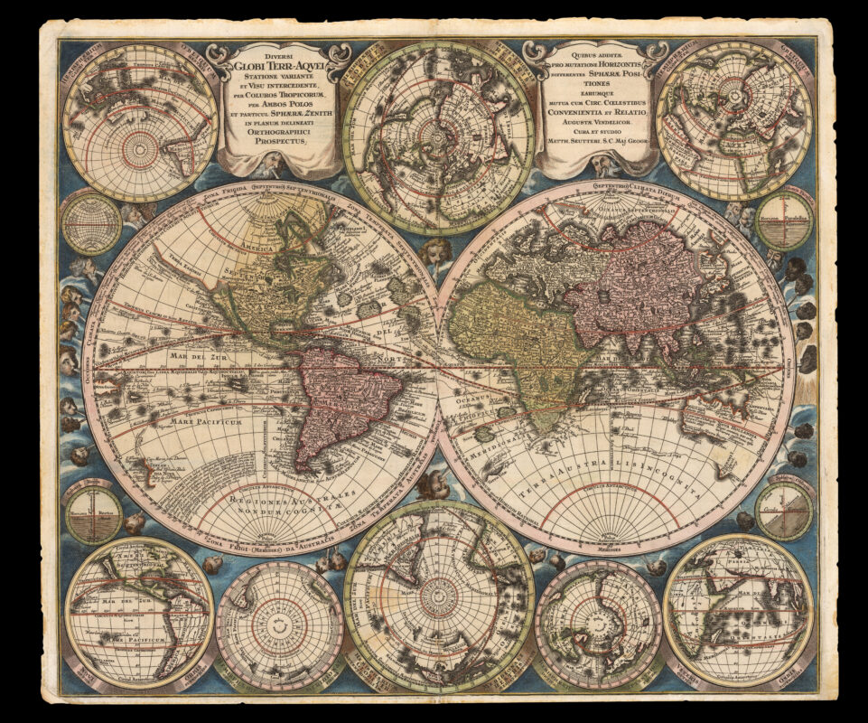 One of the most dramatic world maps of the eighteenth century - Daniel ...